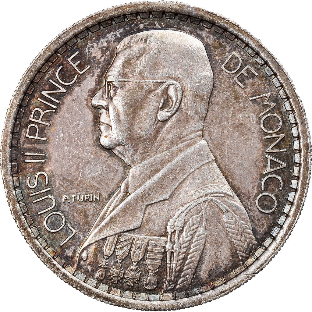 Coin Monaco Louis II 20 Francs 1945 ESSAI MS(60-62) Silver KM:E21 ...