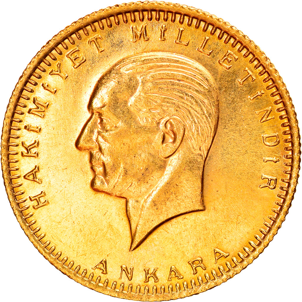 Coin Turkey Mustafa Kemal Atatürk 100 Kurush 1987 Ankara MS(63) Gold ...