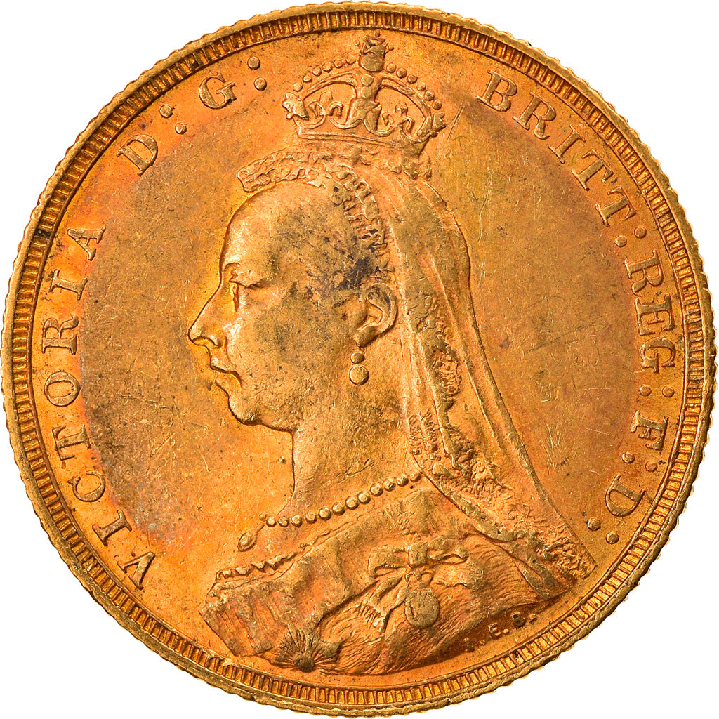 Coin Great Britain Victoria Sovereign 1889 London EF(40-45) Gold KM:767 ...