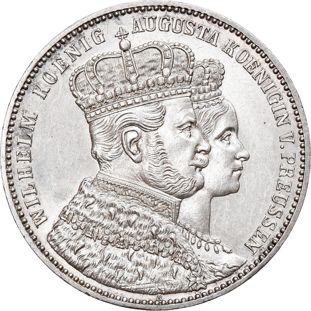 Coin German States PRUSSIA Wilhelm I Thaler 1861 Berlin AU(55-58 ...