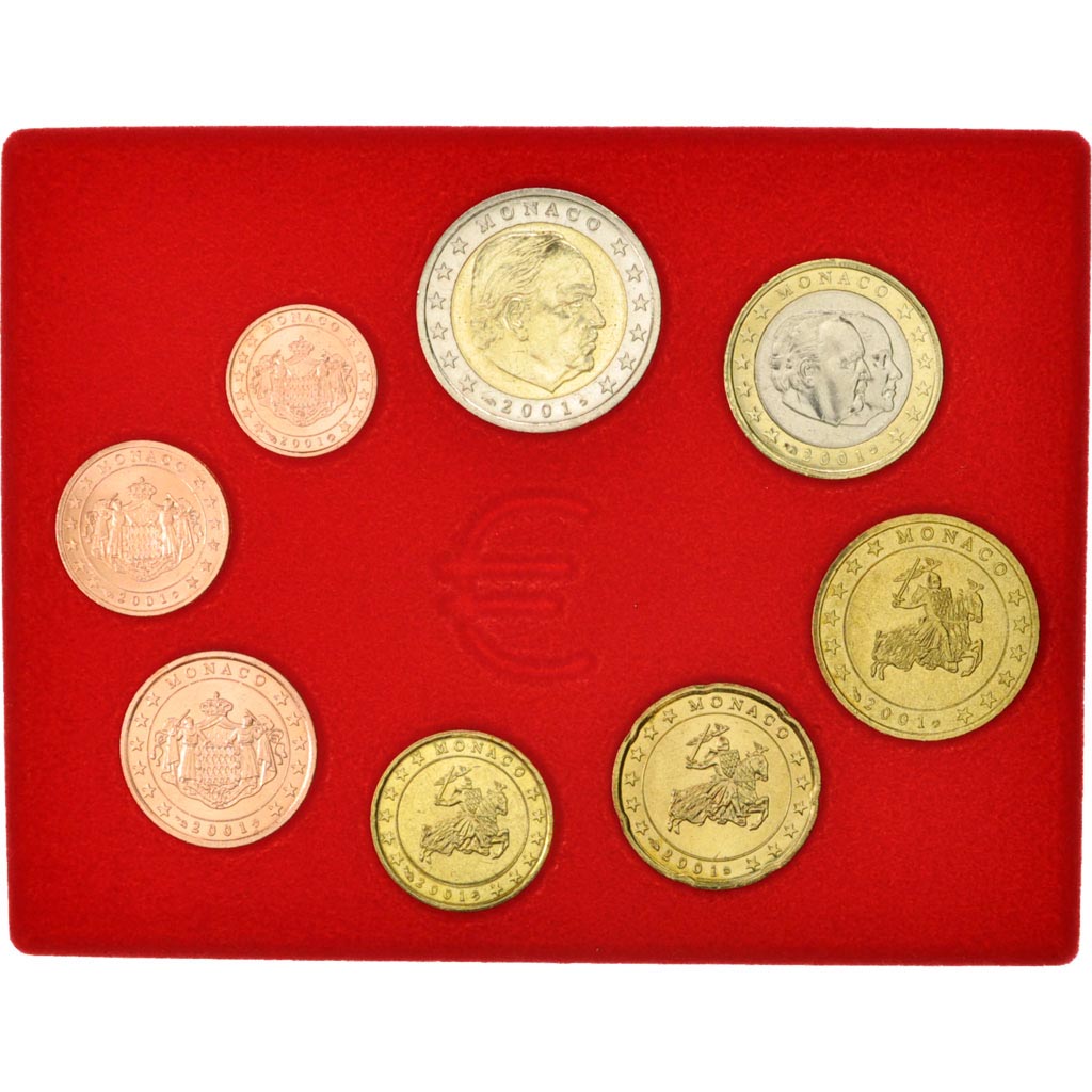 Monaco 1 Cent to 2 Euro 2001 MS(63) 0.00 – Numiscorner.com