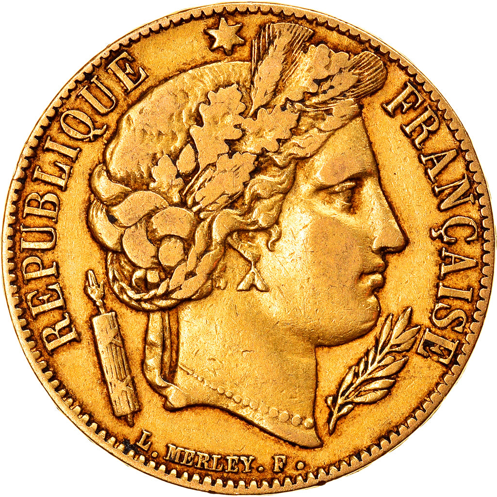 Moneda Francia Cérès 20 Francs 1851 Paris MBC Oro KM:762 – Numiscorner.com